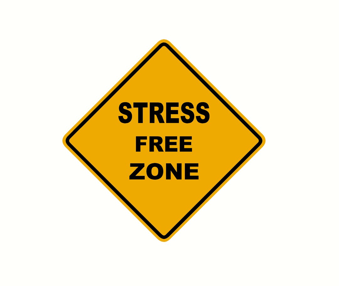 Stress Free Zone Mini Road Sign Decal Sticker - Etsy