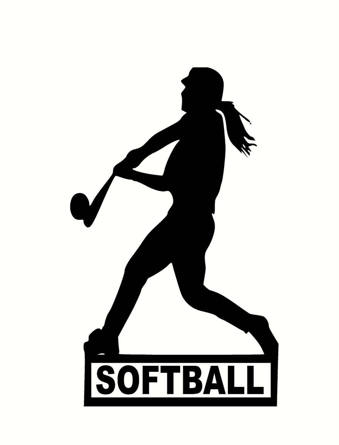Softball Batter Girls Decal Design Sticker Many Sizes Customize It - Etsy