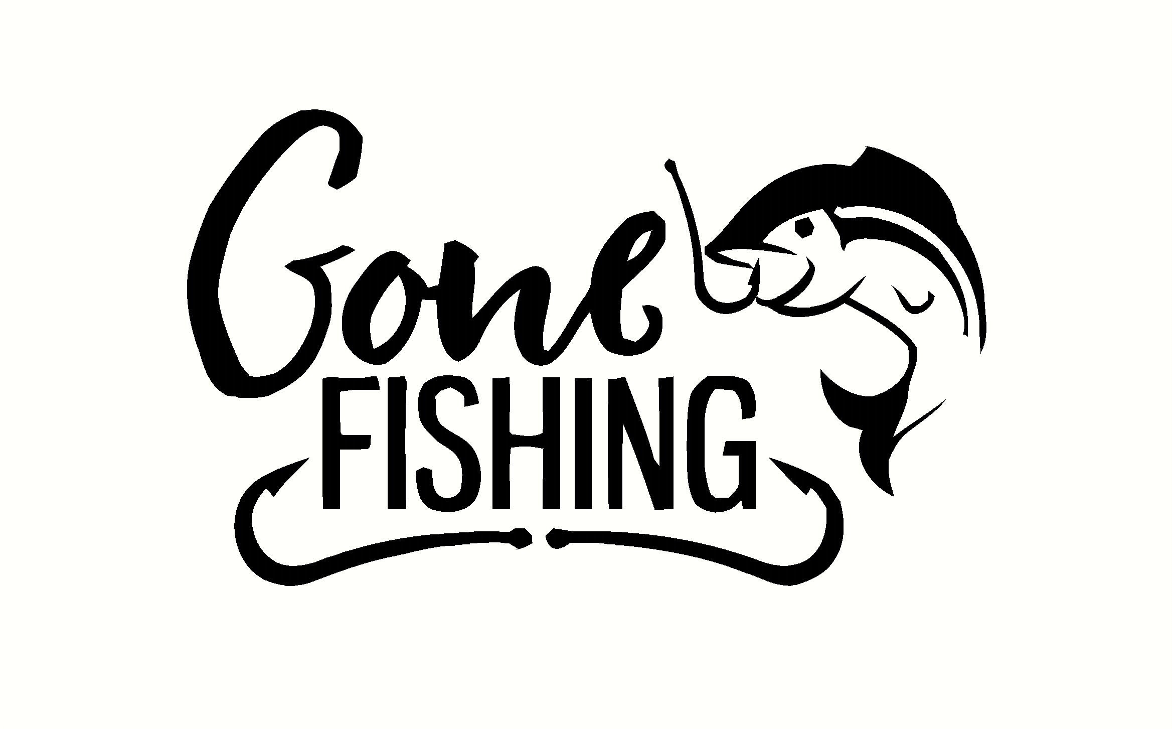 Gone Fishing Decal Sticker Decal 5.5 X 6.5 - Etsy