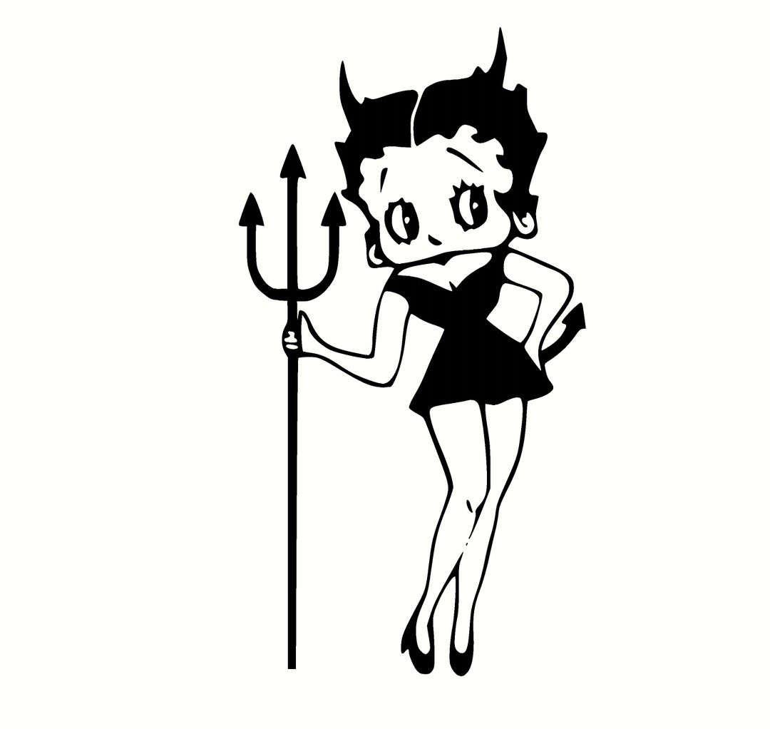 Betty Boop Decal Sticker Betty Hitch For Gas 5x7 Etsy