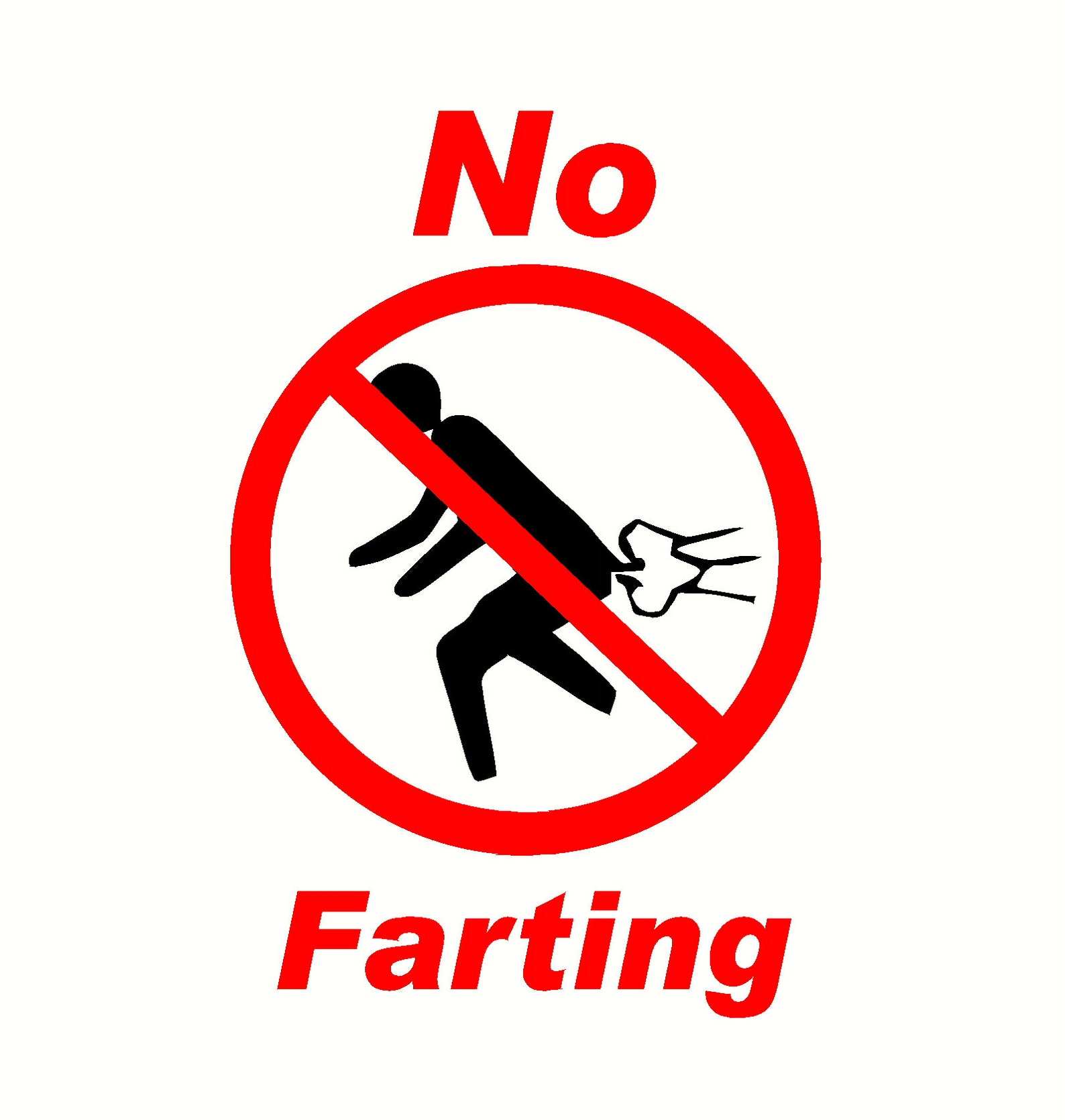 No Farting Sign Decal 5.50 X 8.50 | Etsy