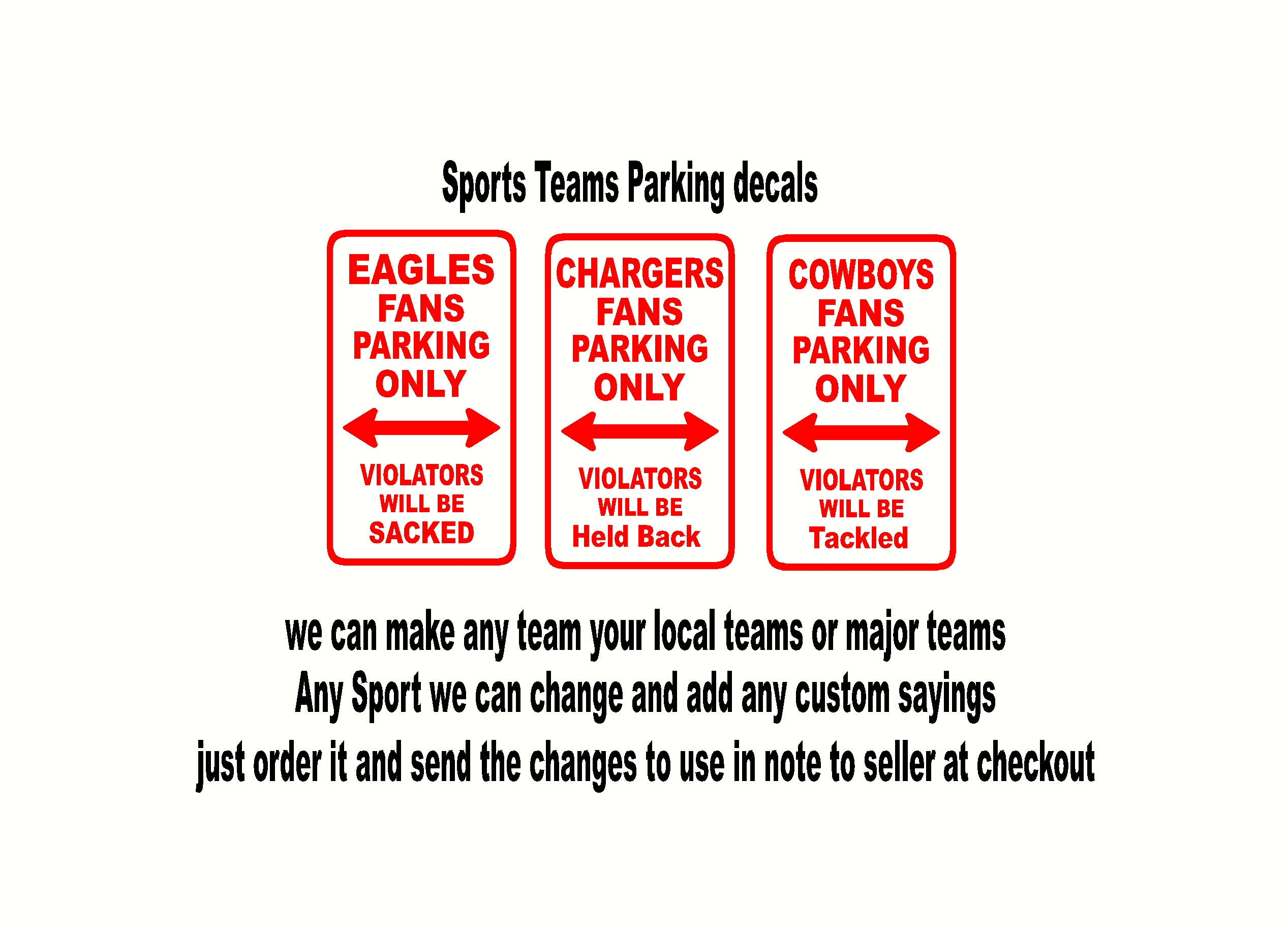 Browns Fans Parking Only Sports Teams Parking Only Decal - Etsy