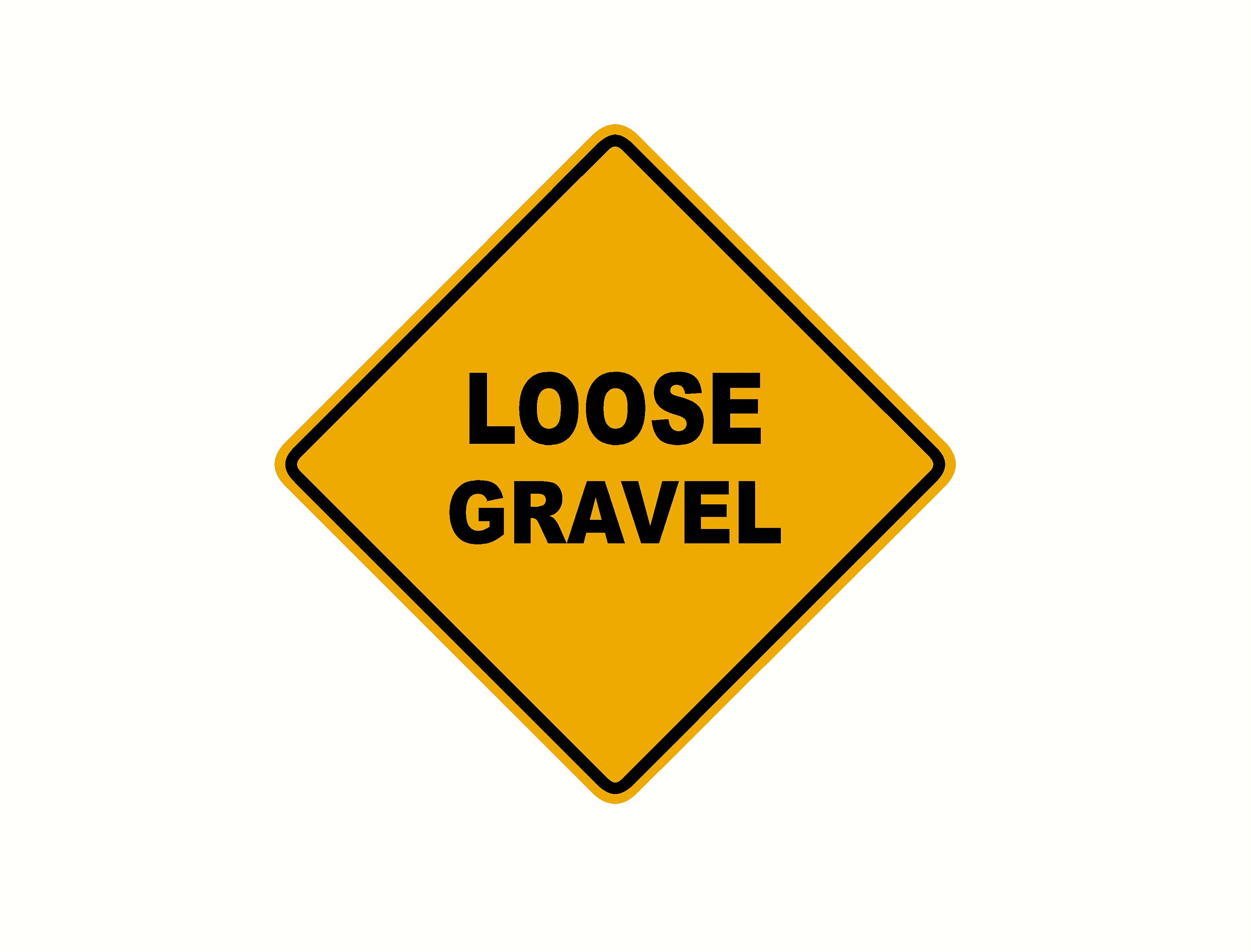 Loose Gravel Mini Road Sign Decal Sticker Custom Decal - Etsy