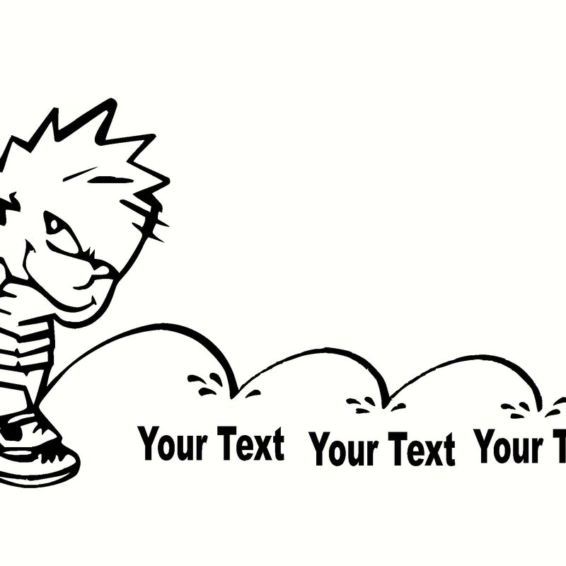 Calvin Pee on Decal - Etsy