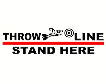 Dart Throw Line Floor Decal - Etsy