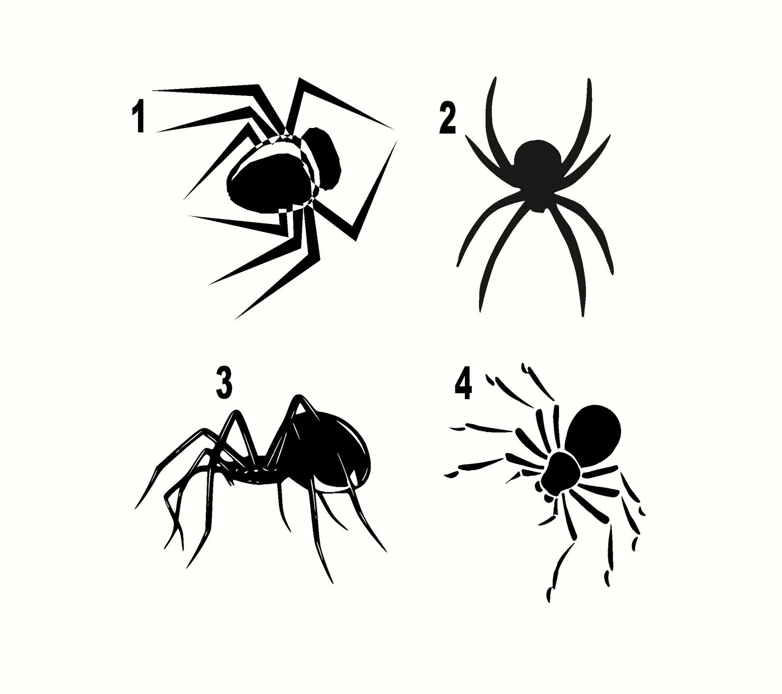 Spider Decals 4 to Choose From Each Cut 3.5" X 5" Message for Other ...