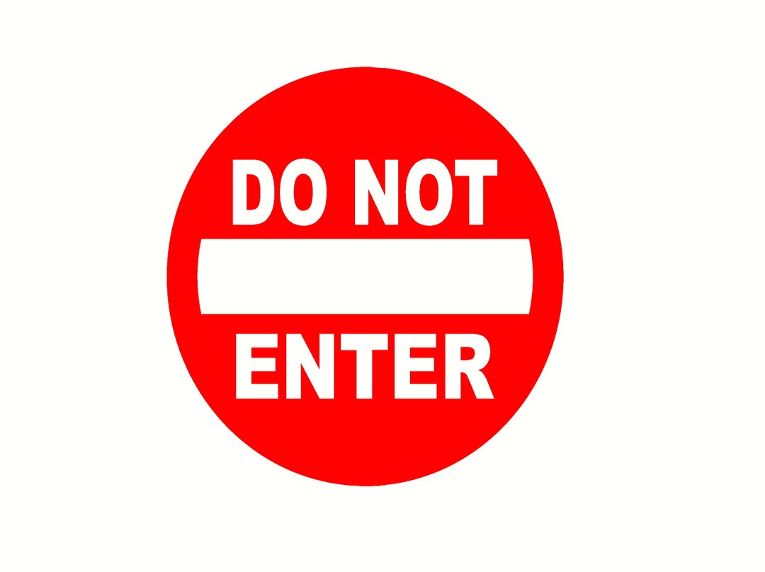 Do Not Enter Decal Sticker Vinyl Decal 5.5" X 5.5" - Etsy