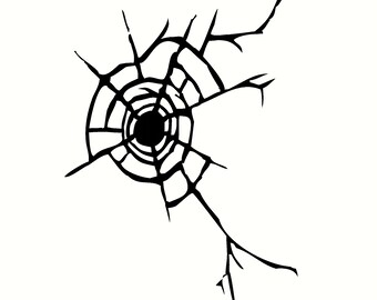 3D Broken Glass W081 Window Film Print Sticker Cling Stained Glass Xmas ...