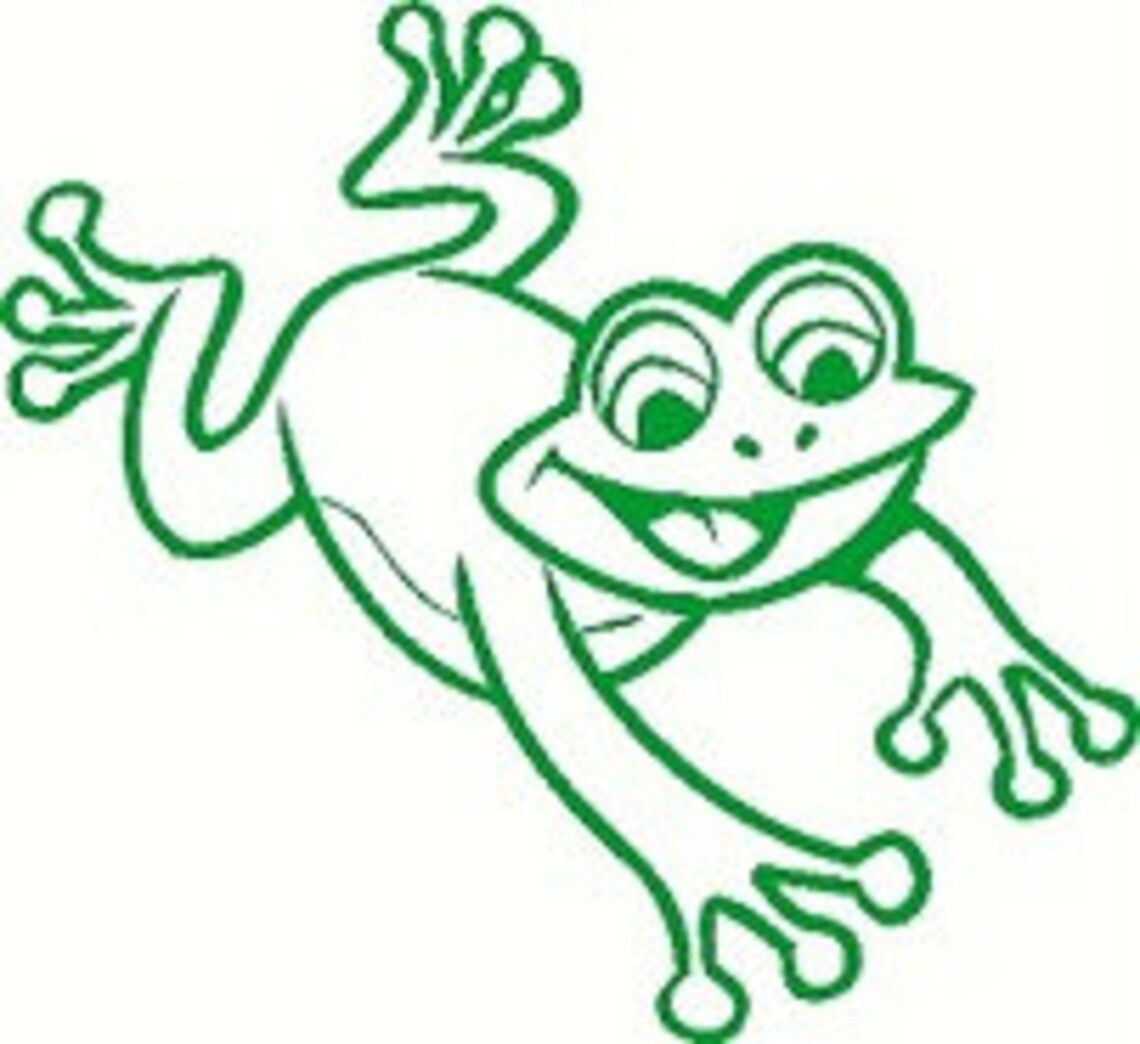 Frog Hopping Decal Vinyl Art Any Smooth Surface Decal 5x - Etsy