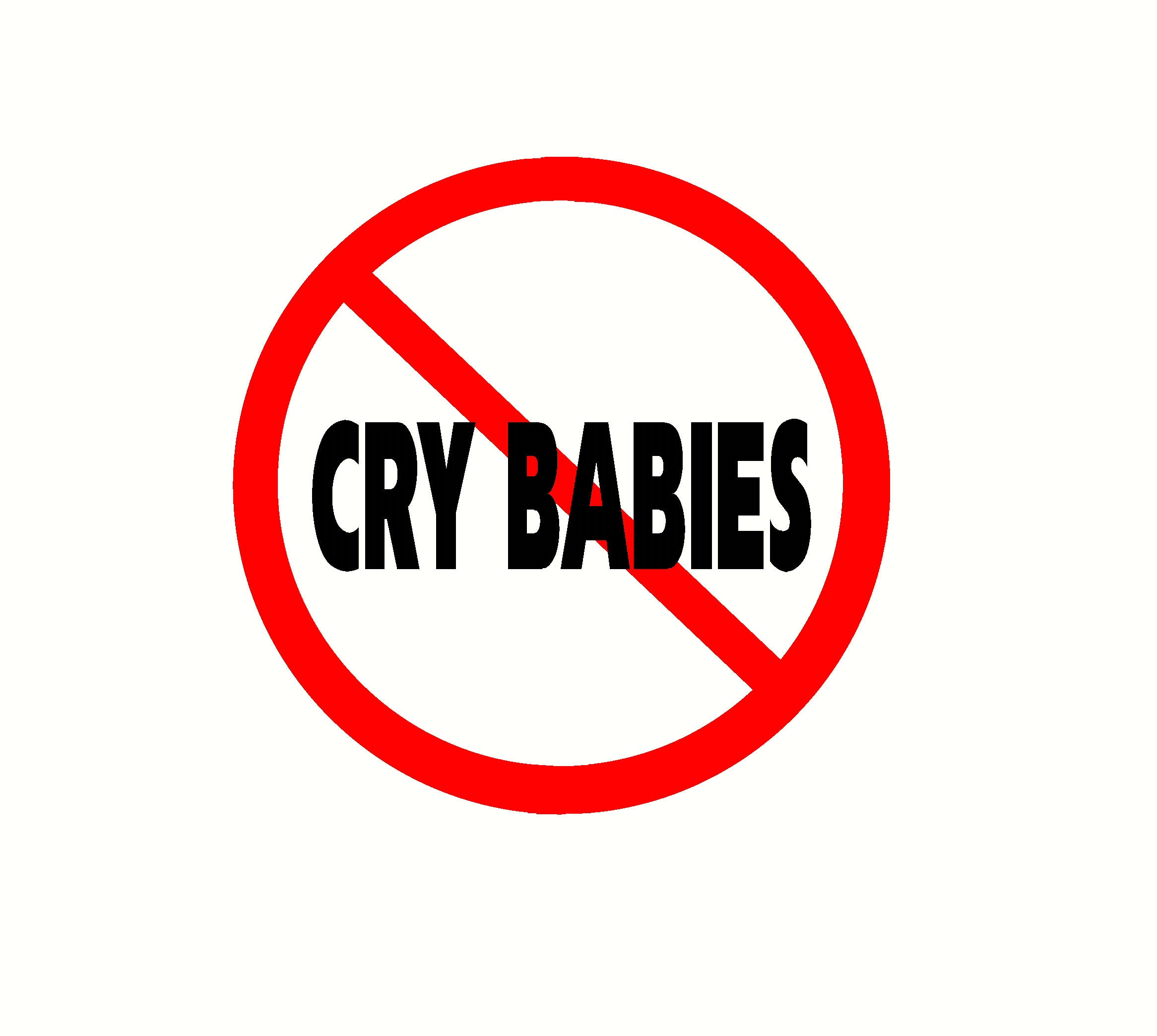 No Cry Babies Design Mini Sign Decal Sticker | Etsy