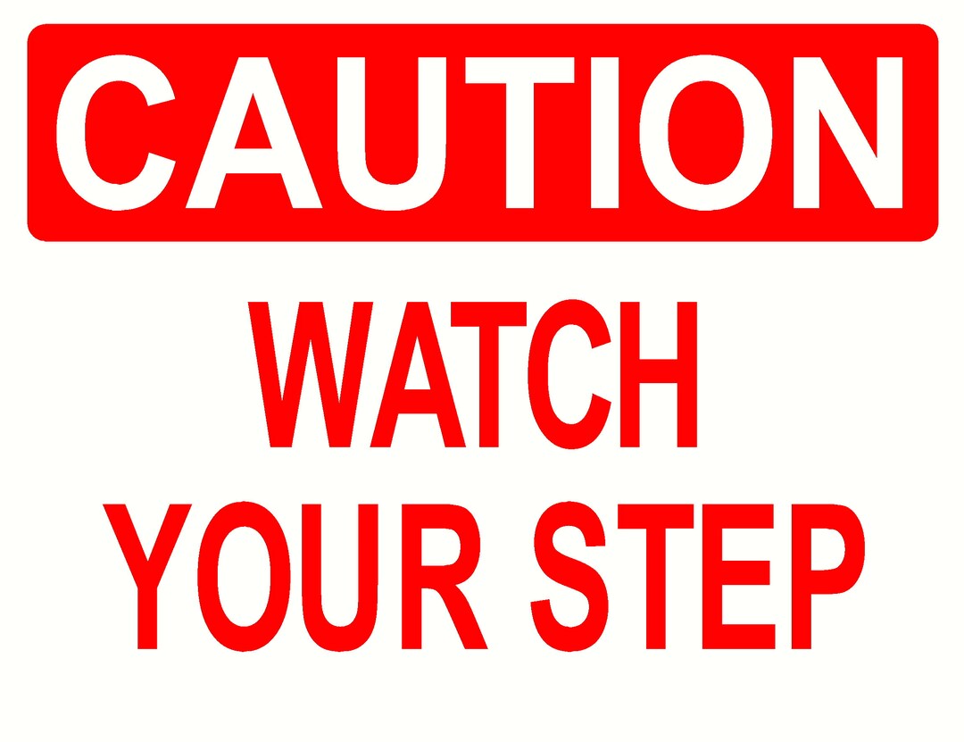 Watch Your Step Mini Road Sign Decal Sticker - Etsy