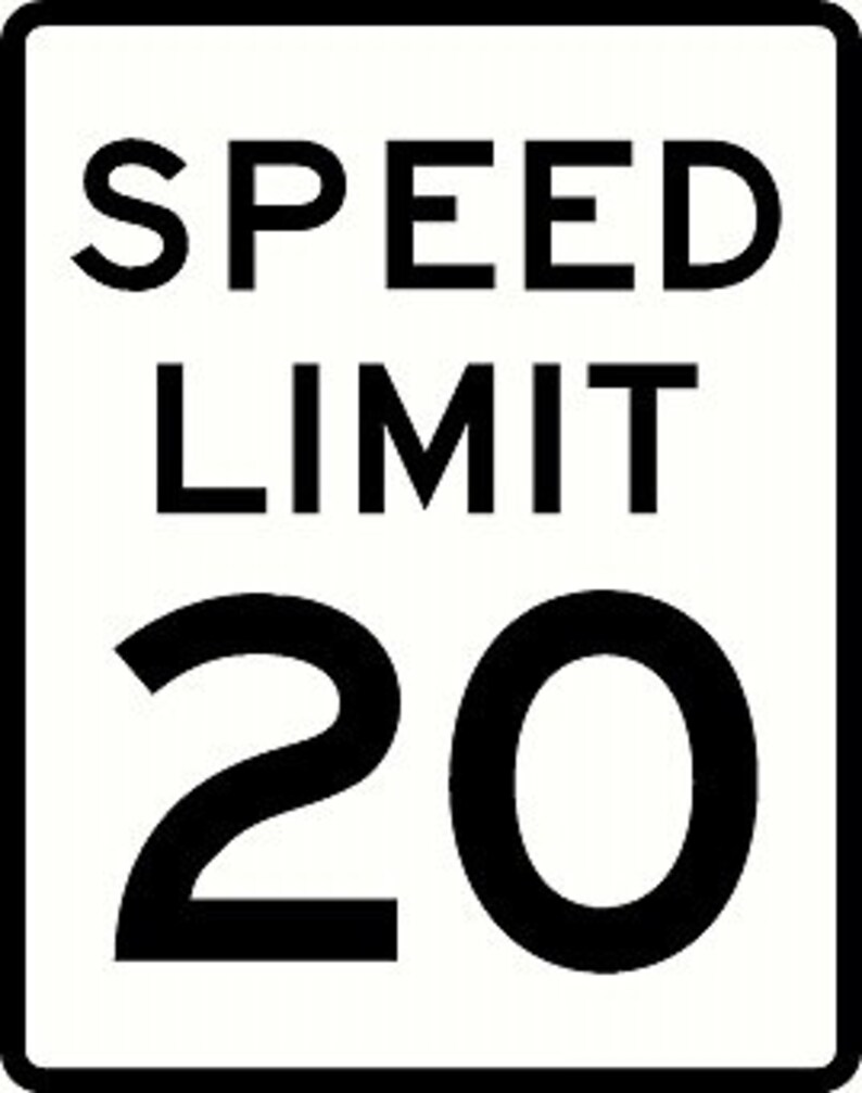 Speed Limit Mini Decal You Pick 10 Choices Any Smooth Surface Speed ...
