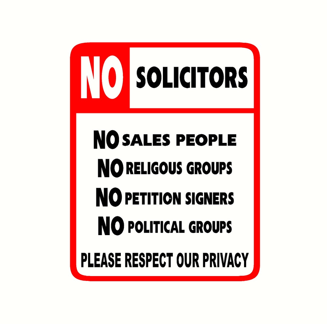 No Solicitors Custom Norm Mini Road Sign Decal Sticker - Etsy