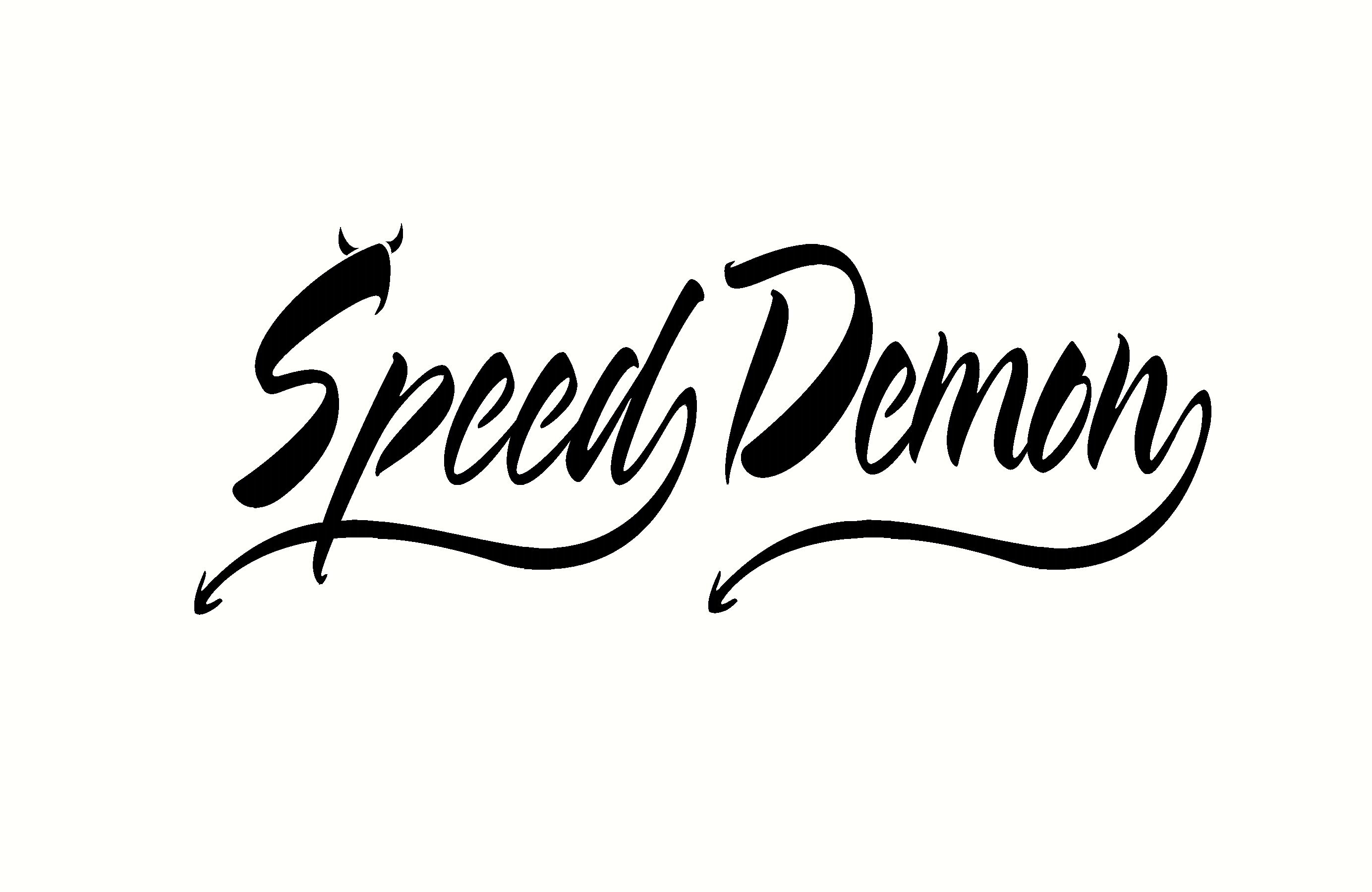 Speed demon decal sticker any smooth surface | Etsy
