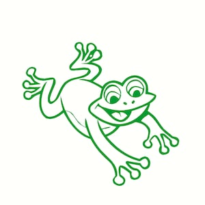 Frog Hopping Decal Vinyl Art Any Smooth Surface Decal 5"x 6" - Etsy