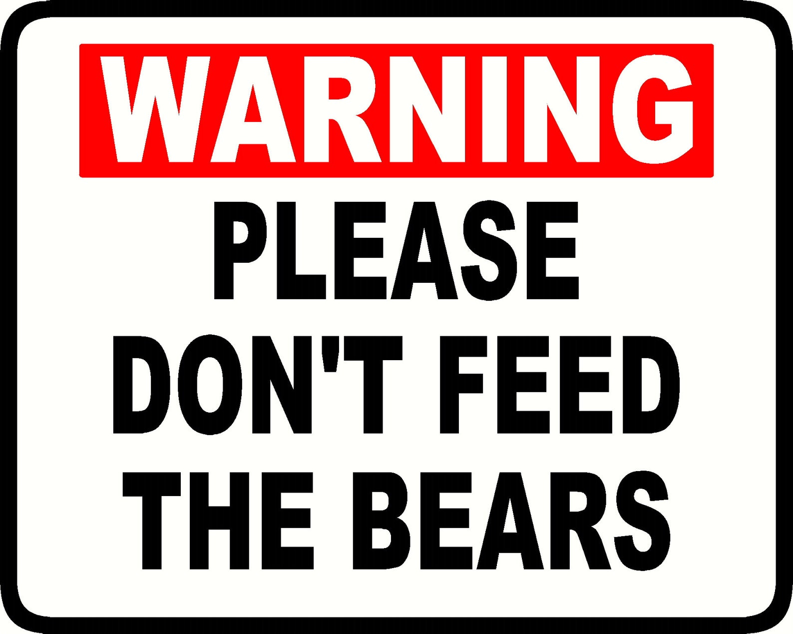 Warning Don't Feed the Bears Decal - Etsy