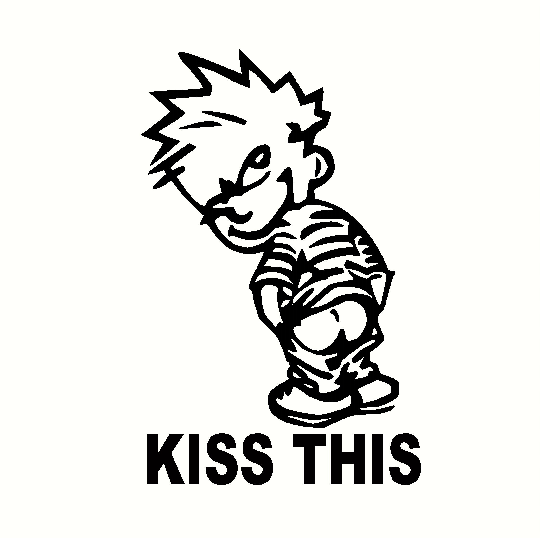 Kiss This Calvin Design Sticker | Etsy