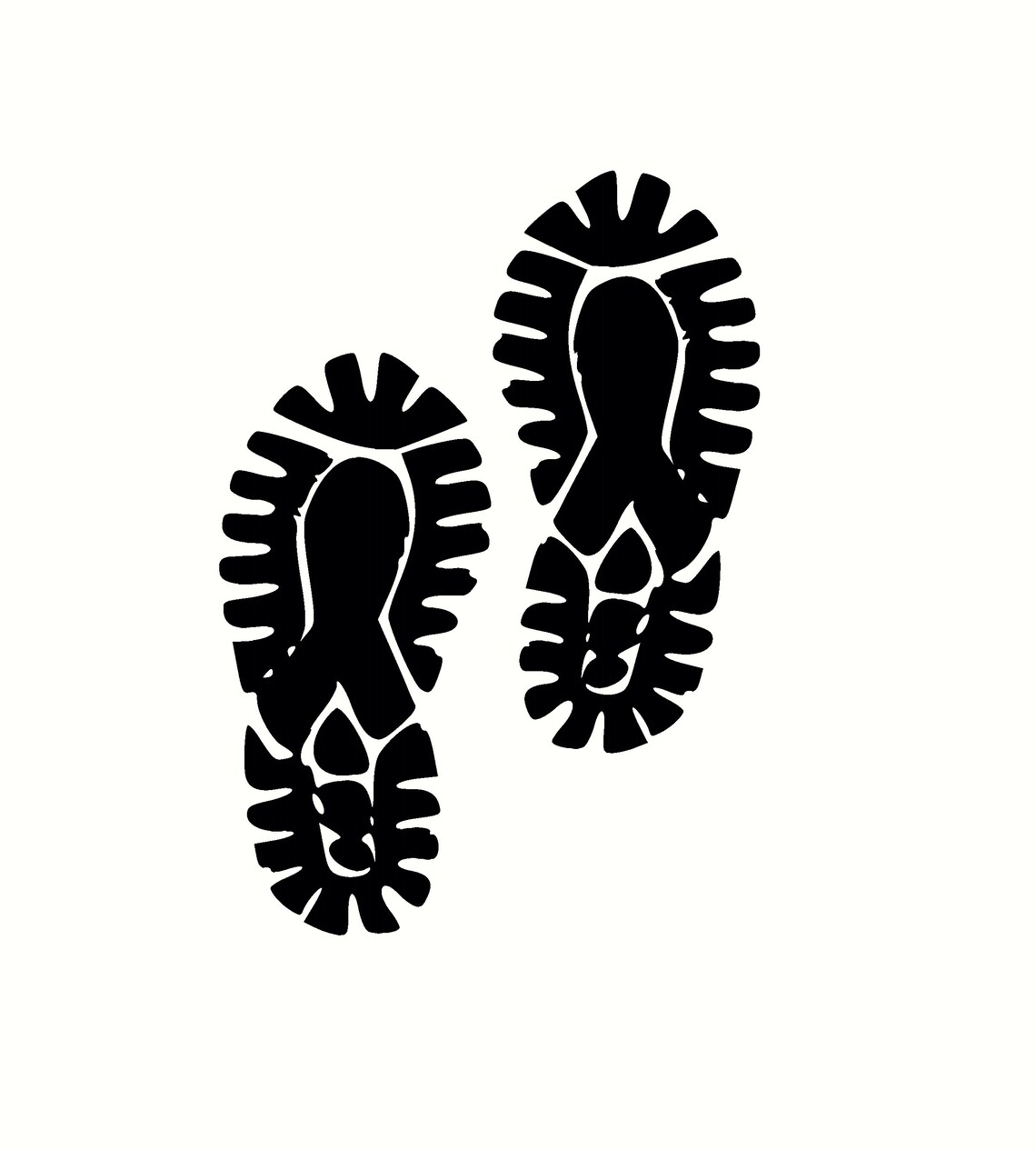 Shoe prints follow the print shoe decals 2 both left and right | Etsy