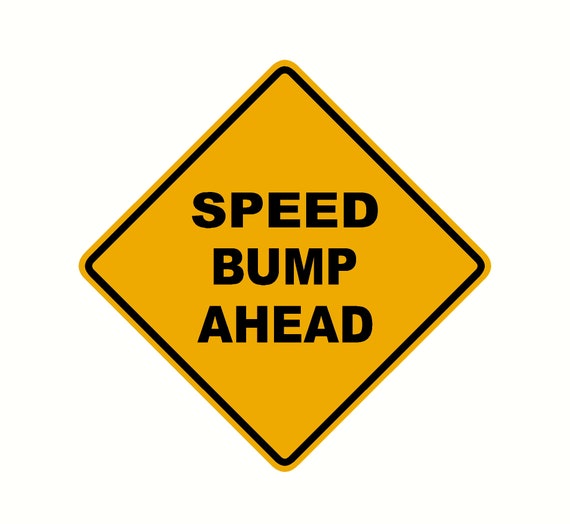Speed Bump Ahead Sticker Design Decal Sticker Sign Decal | Etsy