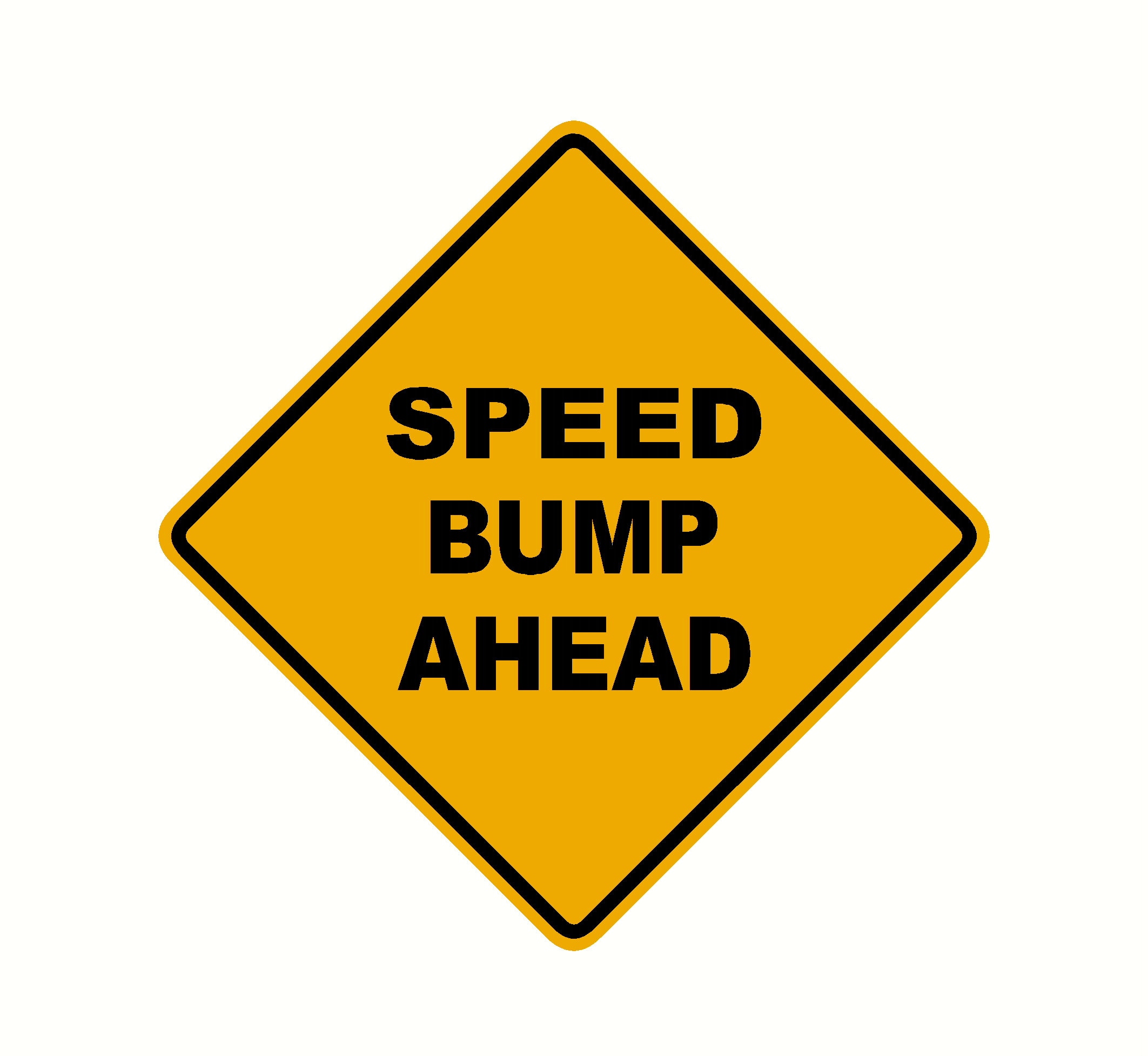 Speed Bump Ahead Sticker Design Decal Sticker, Sign Decal - Etsy