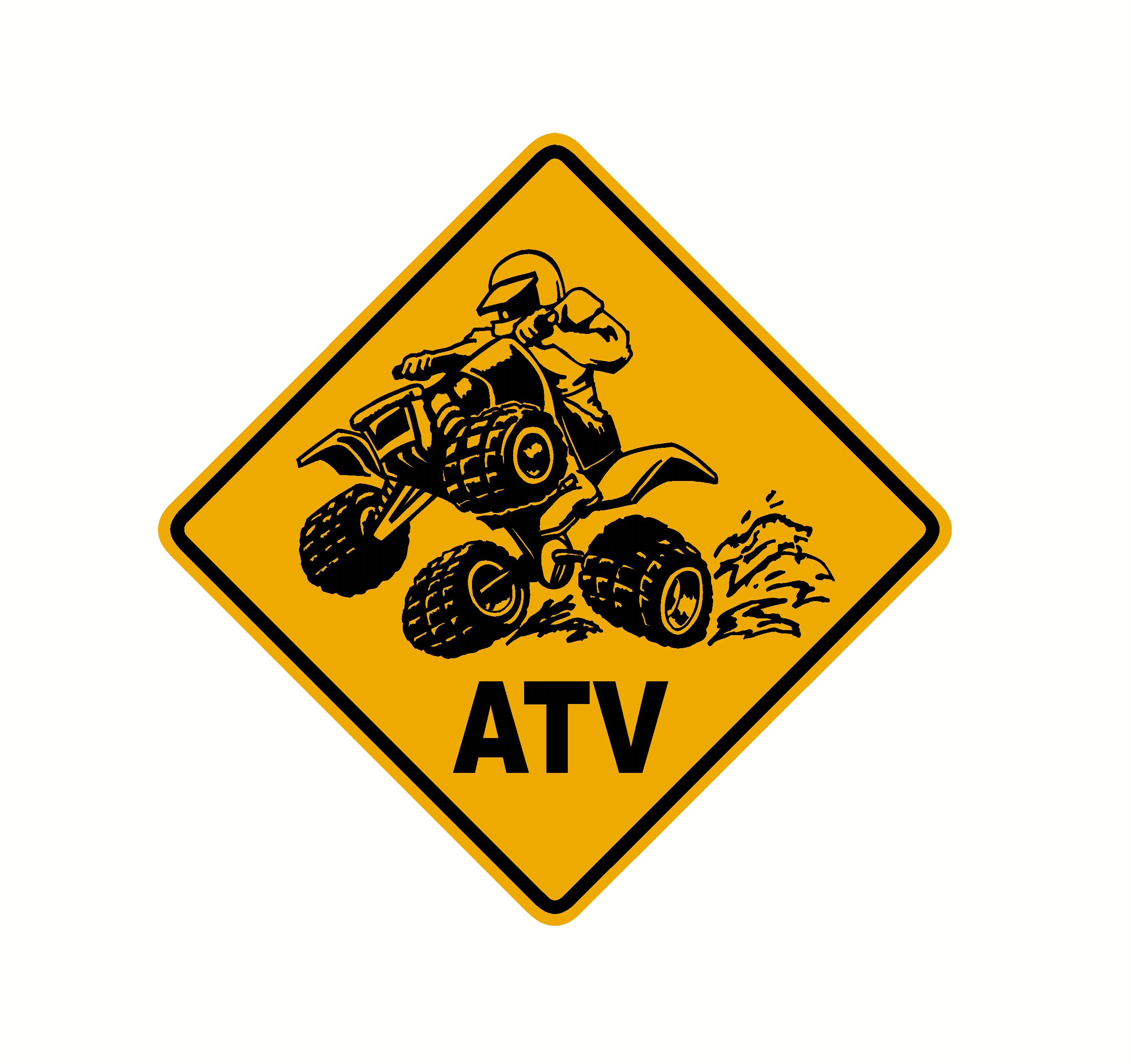 Atv Sign Design Mini Decal Norm Mini Road Sign Decal | Etsy