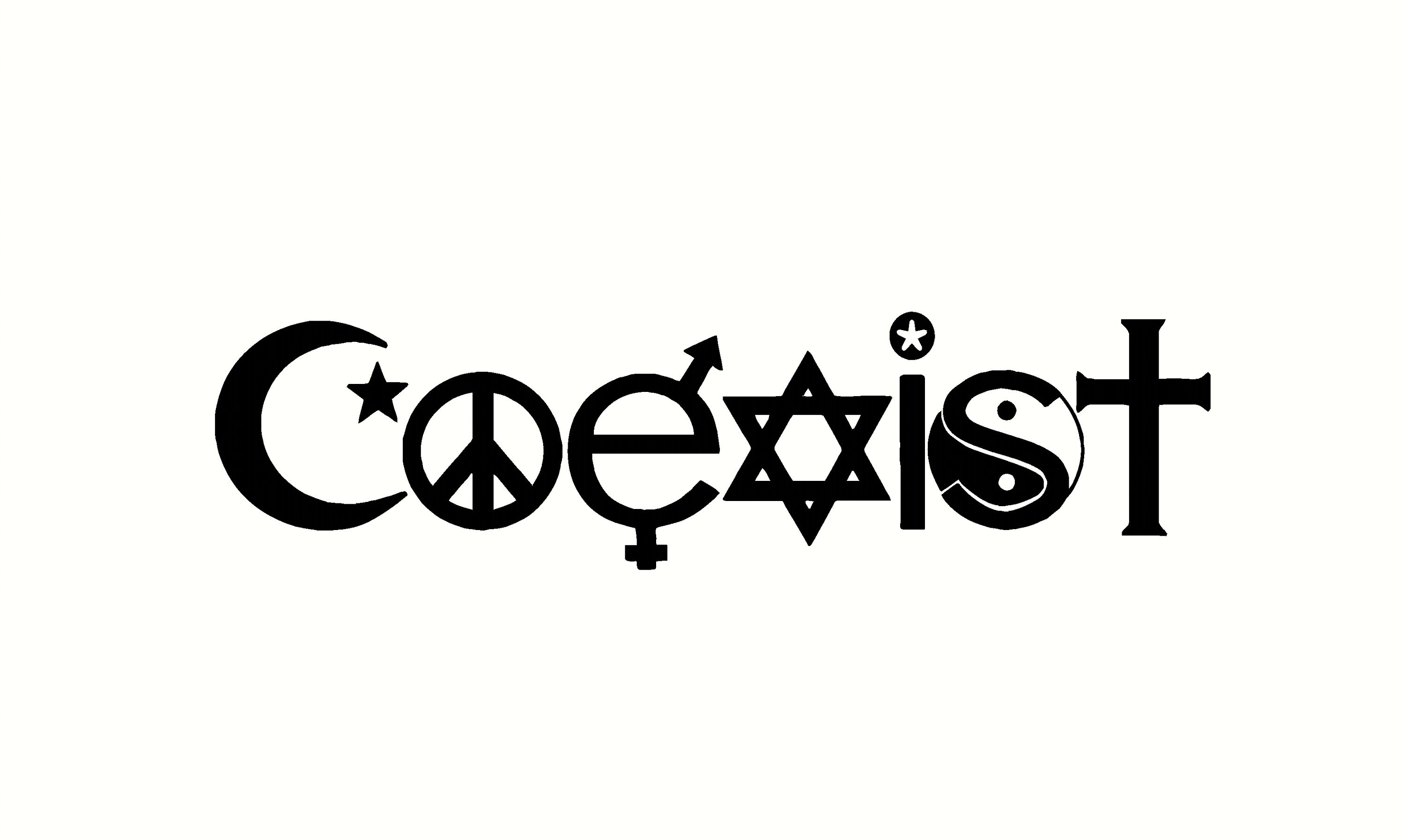 Coexist Decal Vinyl Sticker Custom Decal 3.00 X 8.50 | Etsy
