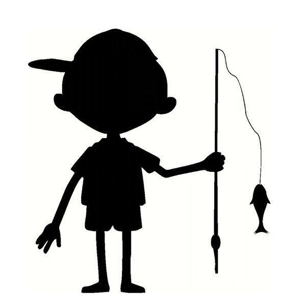 Boy Fishing Wall Decal - Etsy