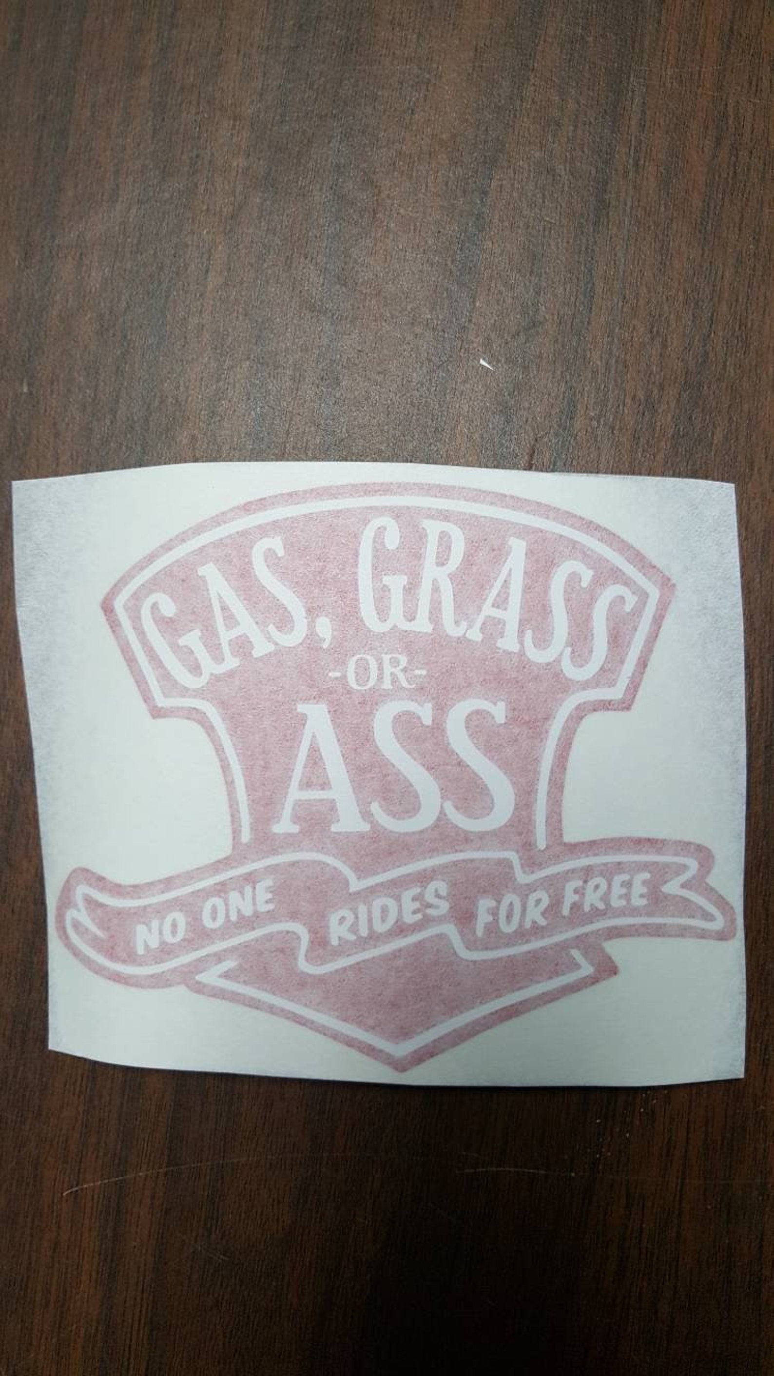 Gas Grass or Ass Design Auto Decal Sticker | Etsy