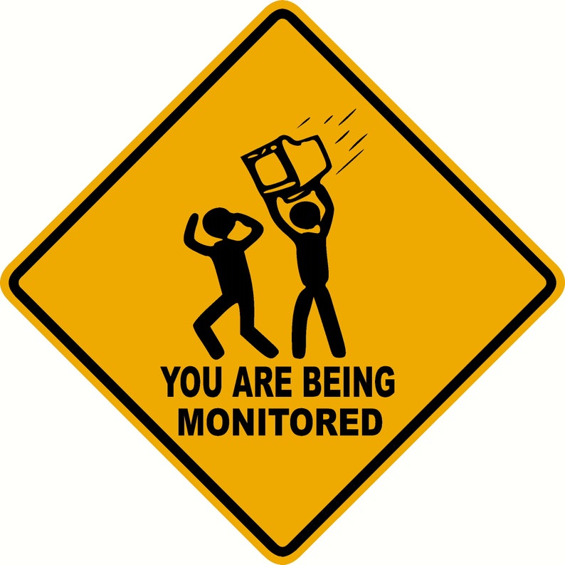 You Are Being Monitored Mini Road Sign Decal 6x 6 - Etsy