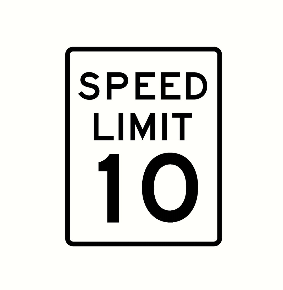 Speed Limit Mini Decal You Pick 10 Choices Any Smooth Surface Speed ...