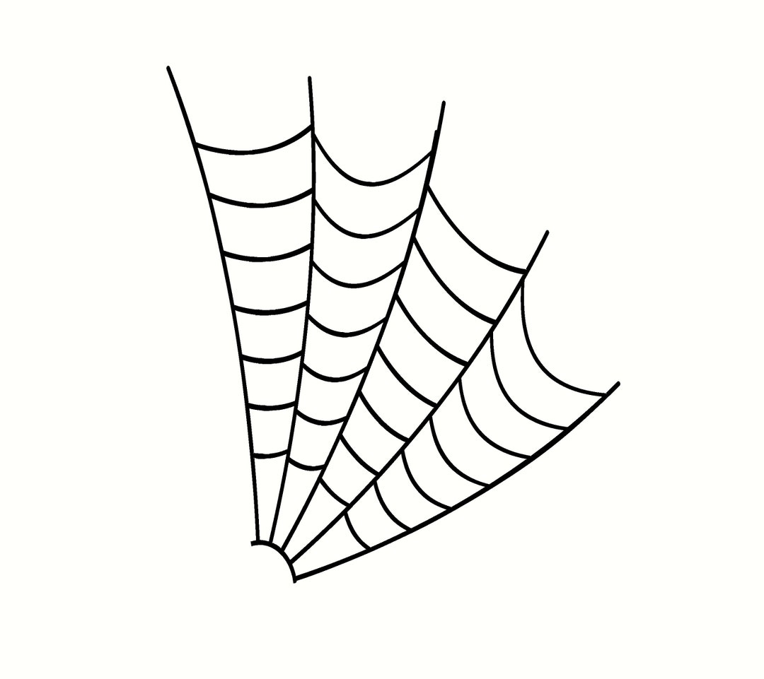Round Corner Spider Web Decal Sticker 10" X 8" - Etsy
