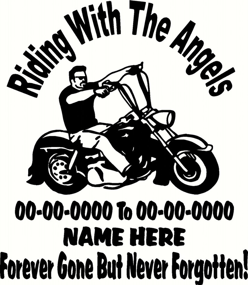 Riding With the Angels in Memory of Harley Motorcycle Design | Etsy
