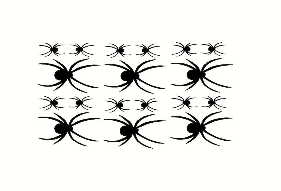 Web Spiders 6 Large 12 Samller Decals Stickers L-3x4 S-1.5x2.5 Any ...