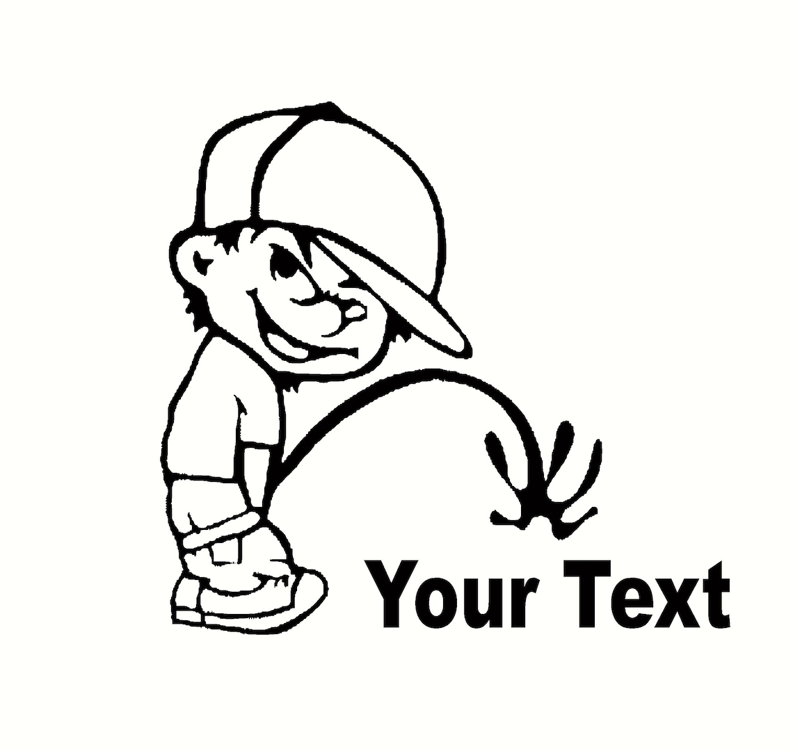 Calvin Young and Full of Peeing on Your Text Designs Sticker Decal - Etsy