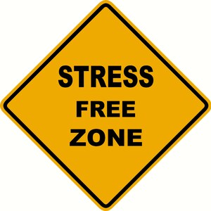 Stress Free Zone Mini Road Sign Decal Sticker - Etsy