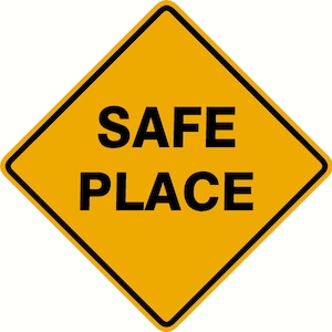 Safe Place Mini Road Sign Decal Sticker - Etsy