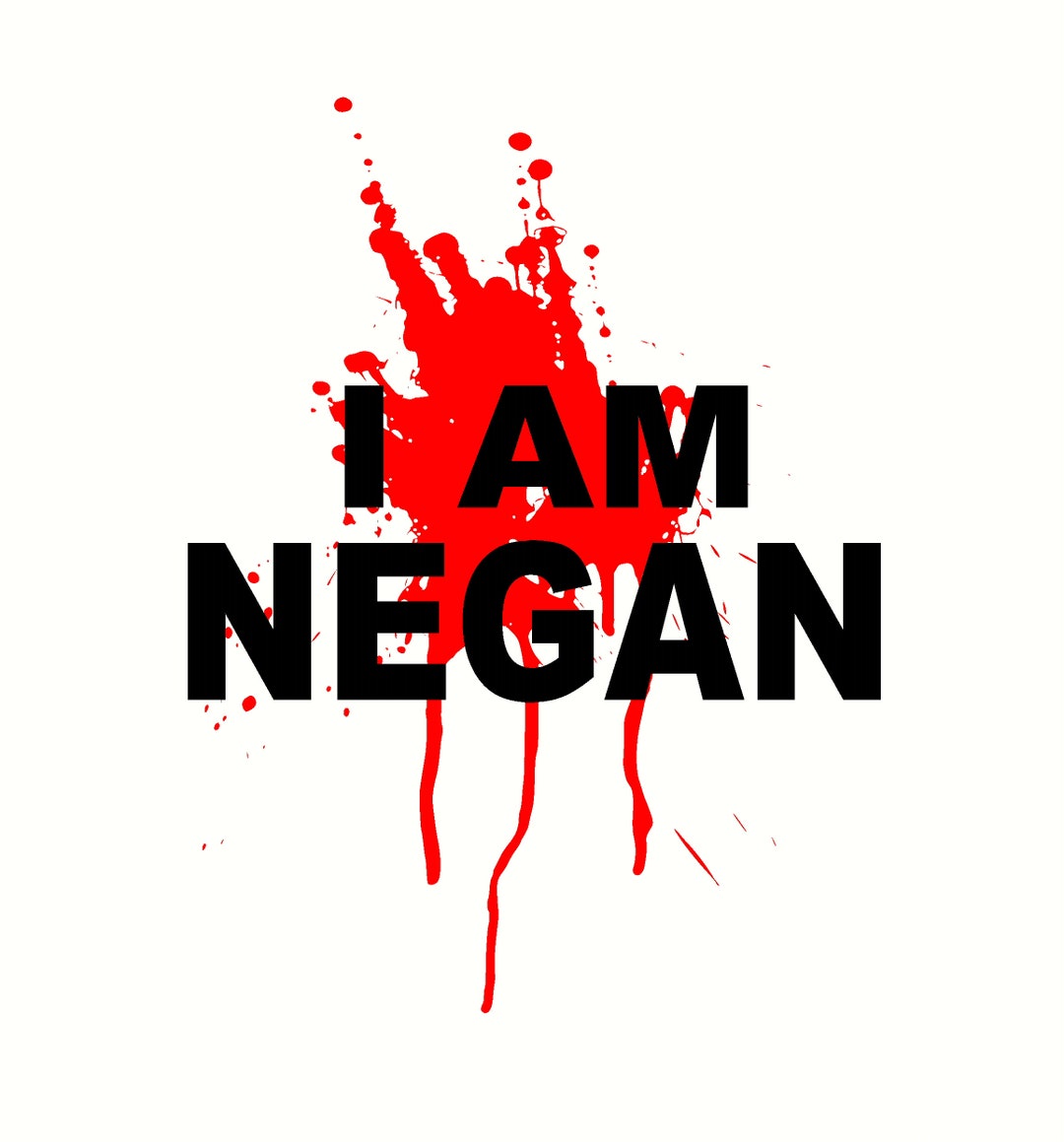 I Am Negan the Walking Dead Name Decal - Etsy