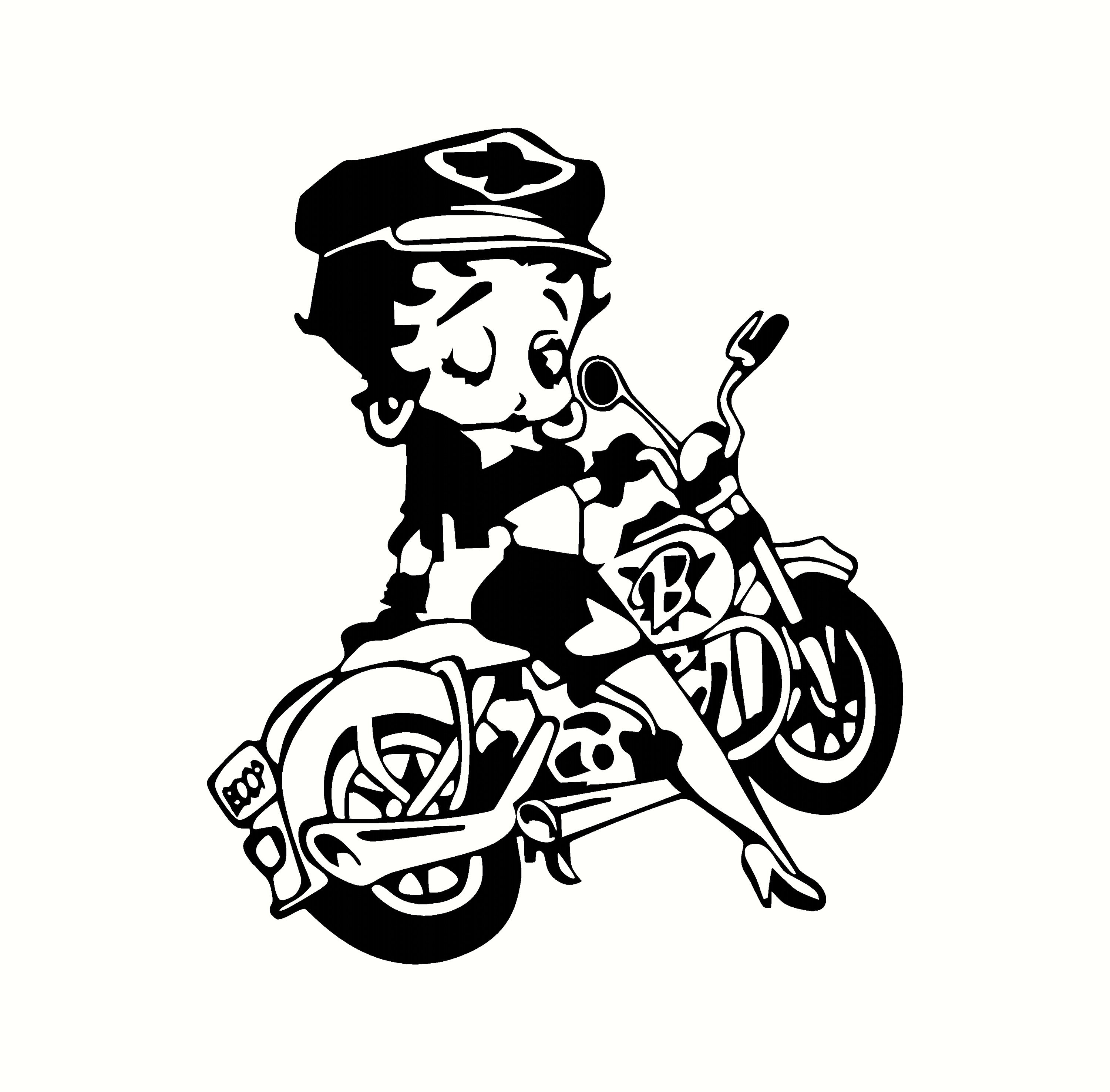 Betty Boop Decal Sticker Betty Biker Sexy Betty Boop Decal - Etsy