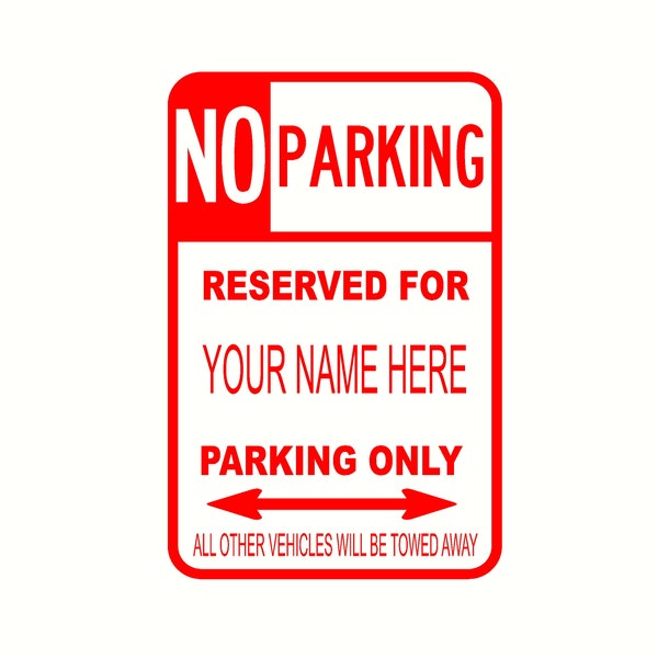 Parking Reserved Sign - Etsy