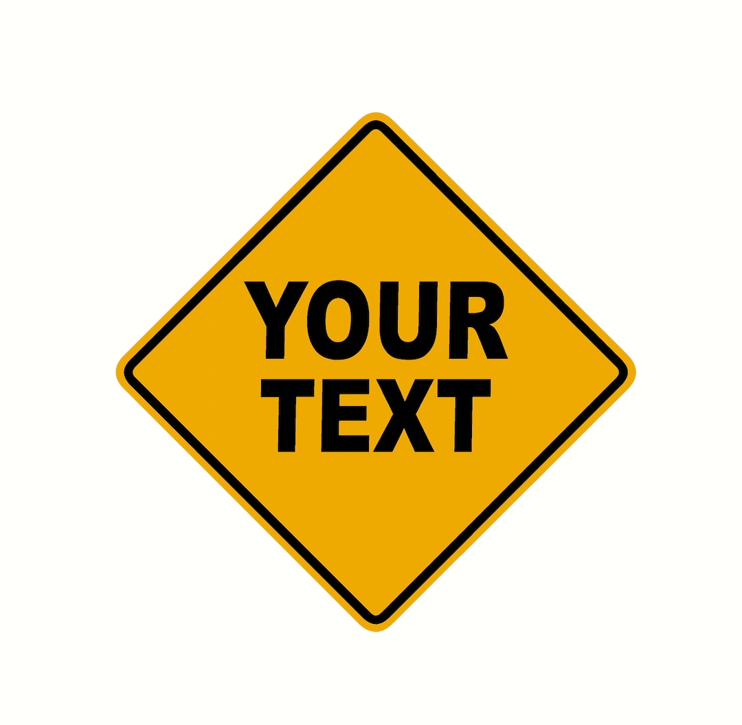 Custom Your Text Mini Road Sign Decal Sticker 6"x 6" - Etsy