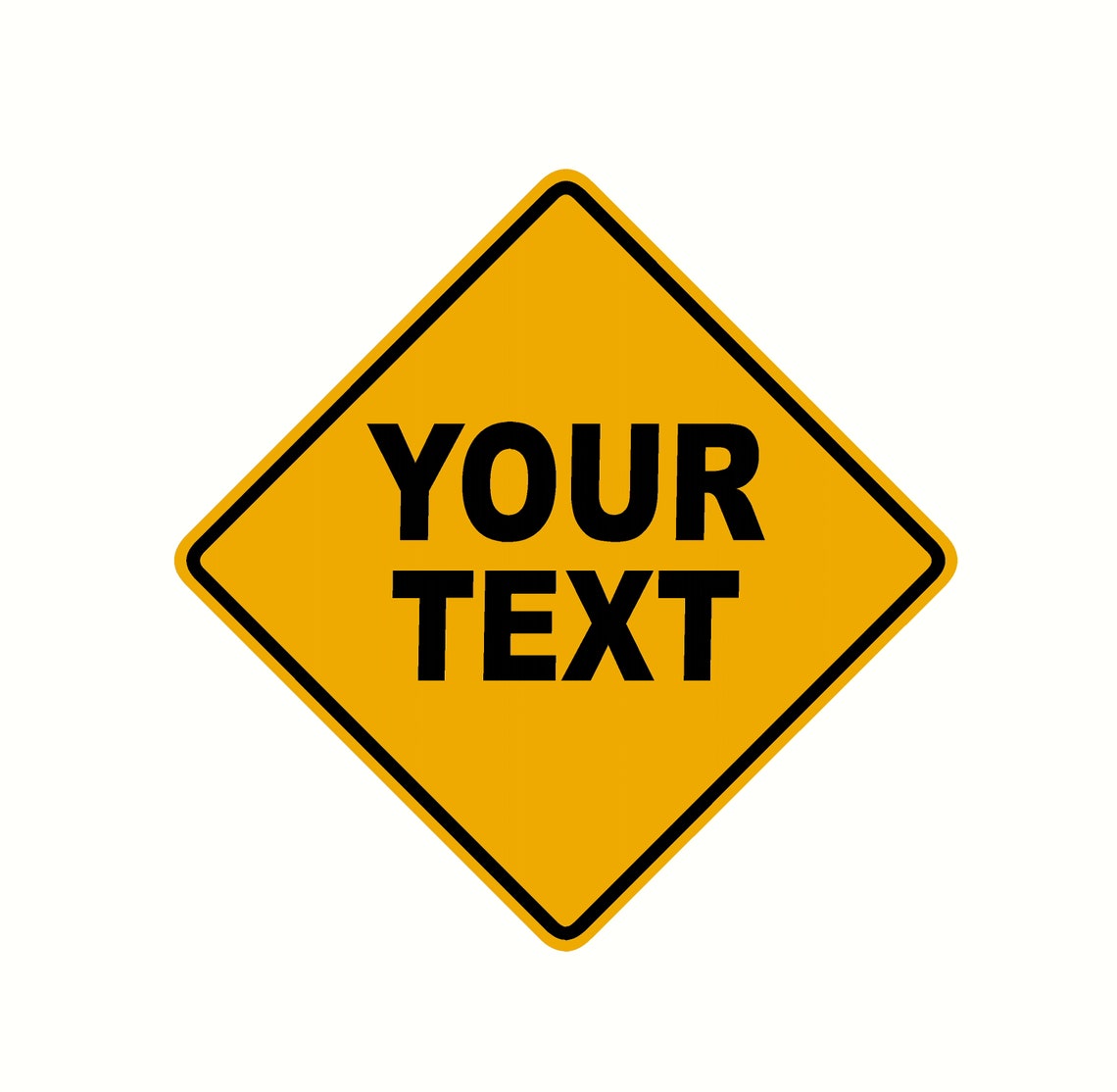 Custom Your Text Mini Road Sign Decal Sticker 6"x 6" - Etsy