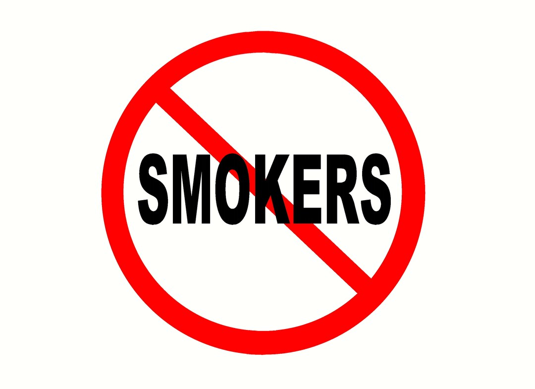 No Smokers Design Mini Sign Decal - Etsy