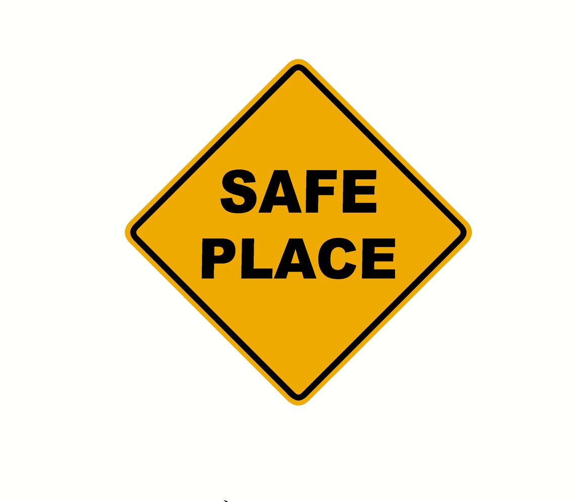 Safe Place Mini Road Sign Decal Sticker - Etsy