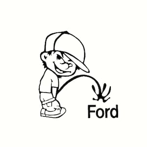 Pee on Ford Decal - Etsy