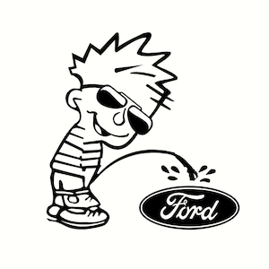 Pee on Ford Decal - Etsy