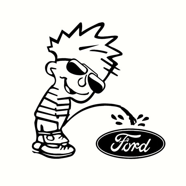 Calvin Pee on Decal - Etsy
