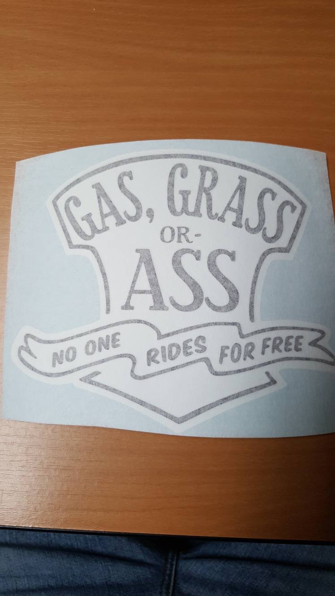 Gas, Grass or Ass Design Auto Decal Sticker - Etsy