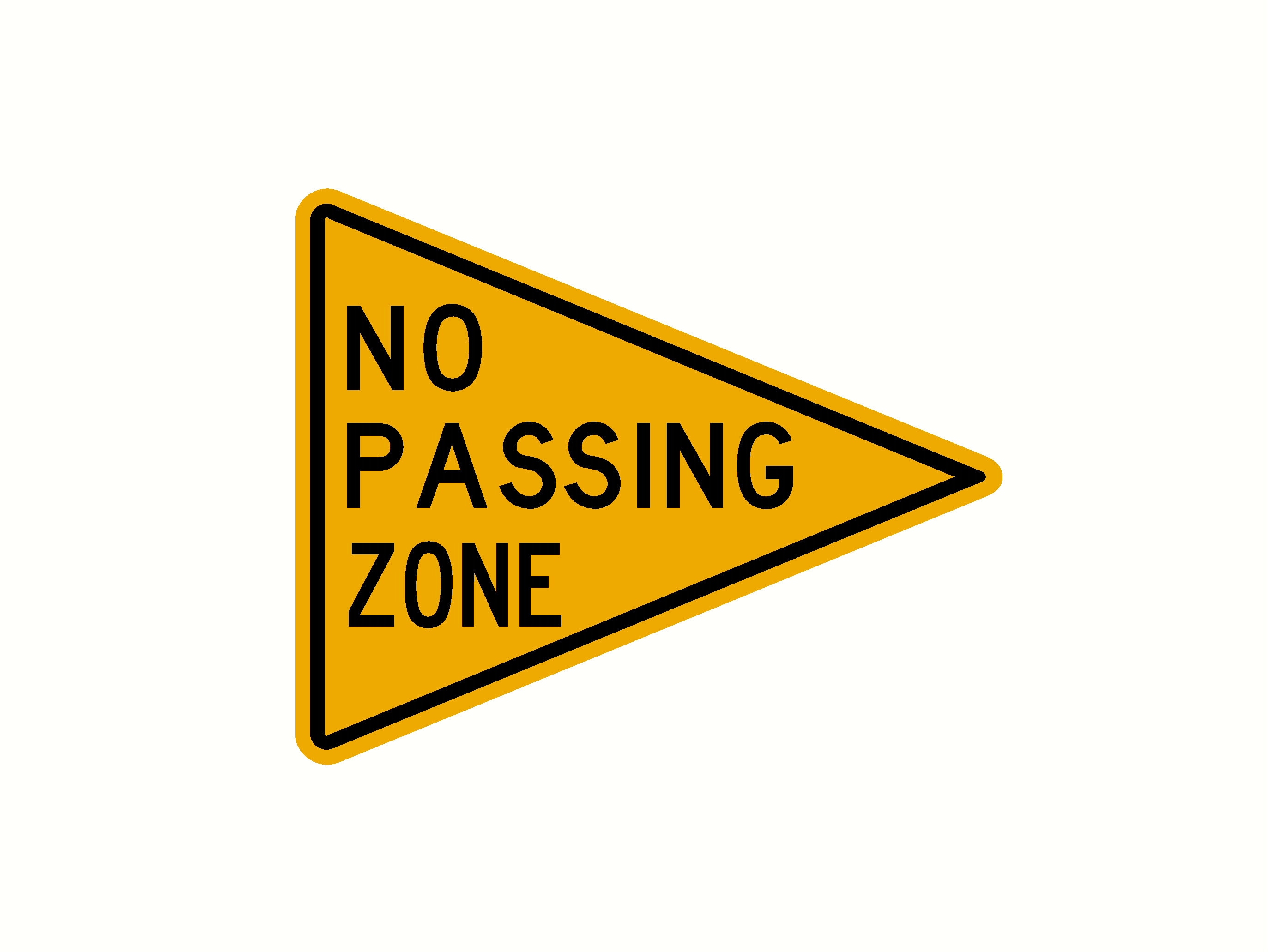 No Passing Zone Mini Road Sign Decal Sticker - Etsy