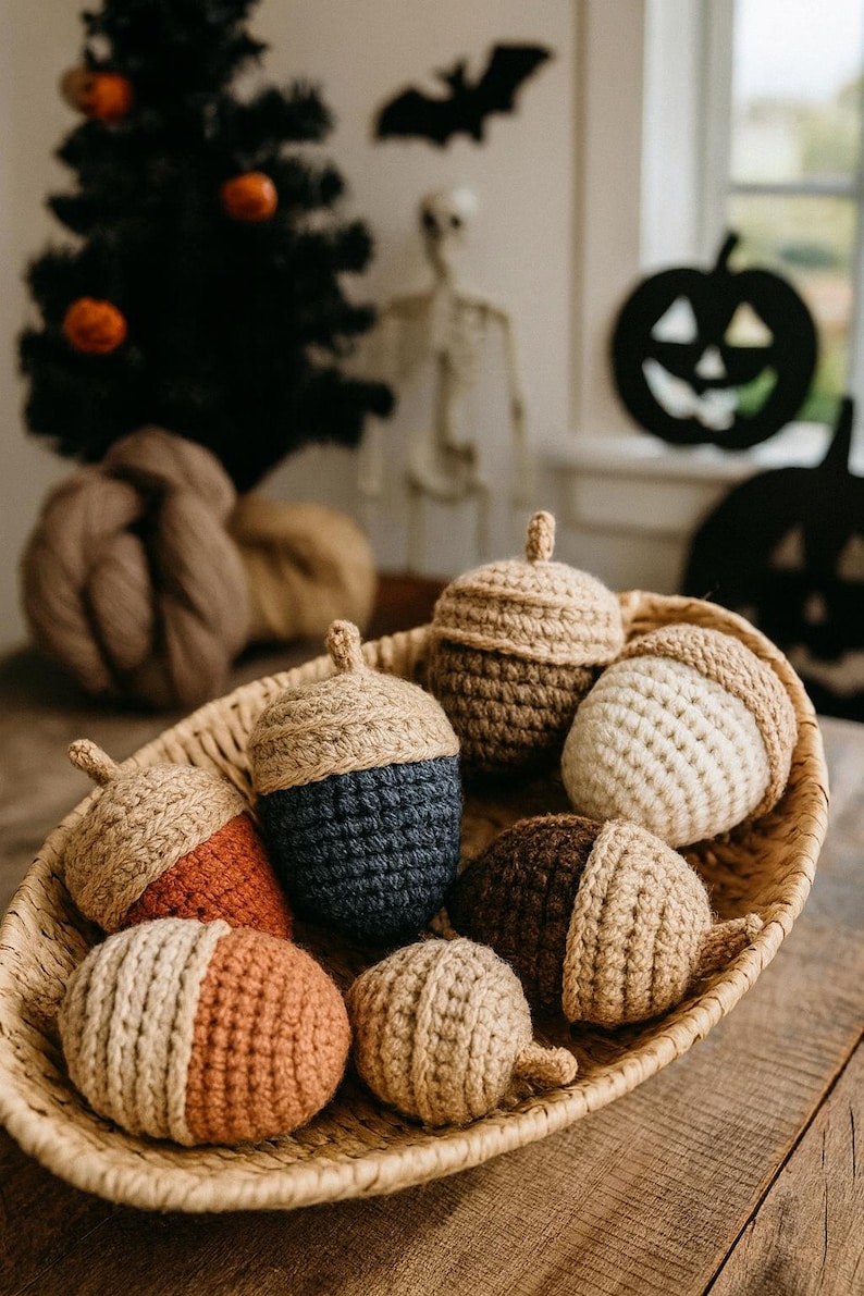 Rustic Crochet Acorn Pattern: Farmhouse Fall Decor (PDF Pattern) - Etsy