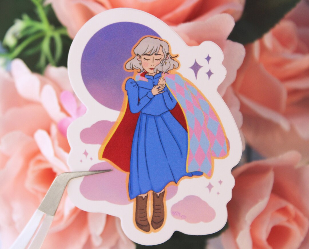 Weatherproof Vinyl Sticker Laptop Decal | Sophie Sticker Howl's Moving ...